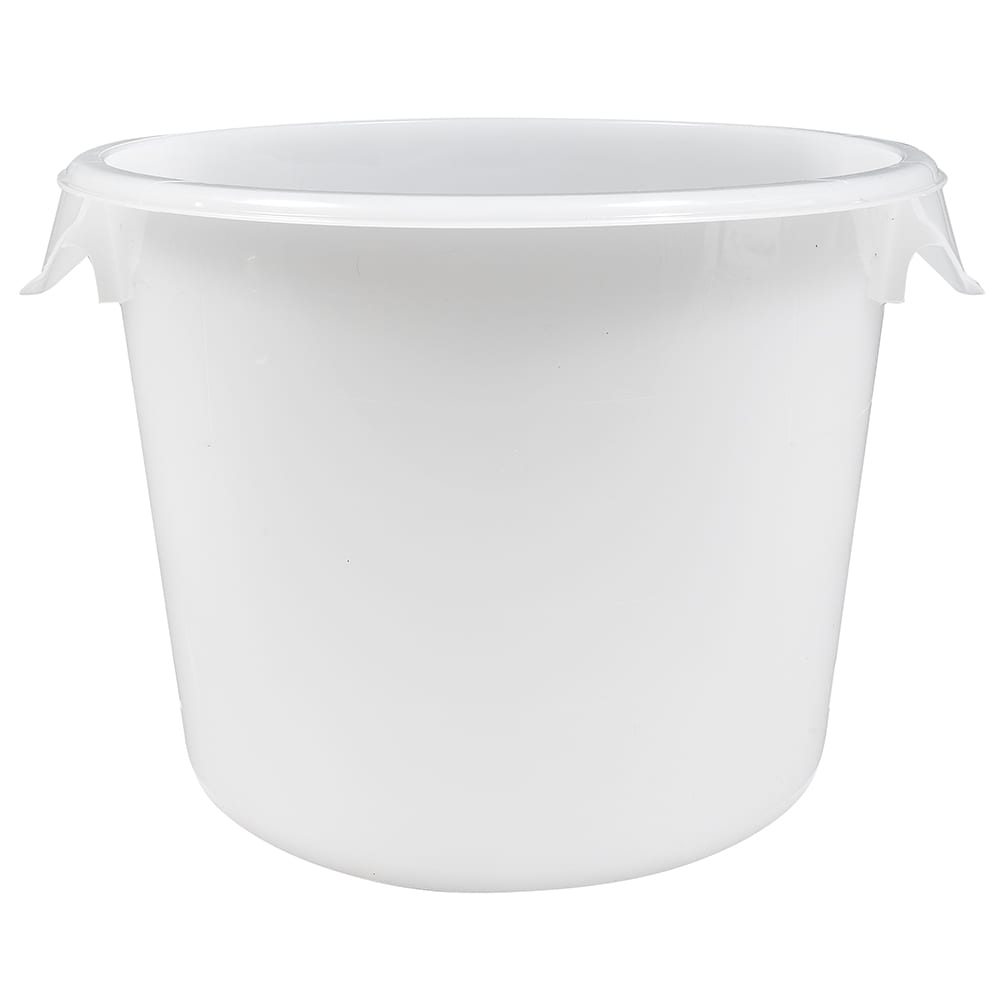 Rubbermaid FG572300WHT 6 qt Round Storage Container - White Poly