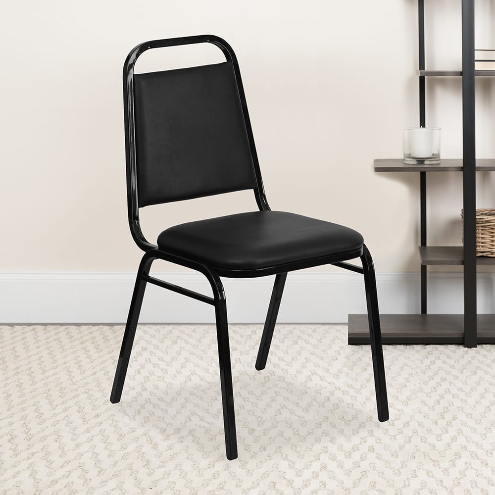 Flash Furniture FD-BHF-2-GG Stacking Banquet Chair w/ Black Vinyl Back ...