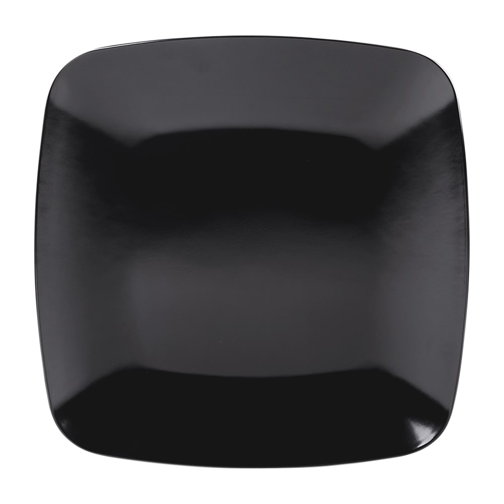 Elite Global Solutions 11 3/8" Square Melamine Dinner Plate, Black ...