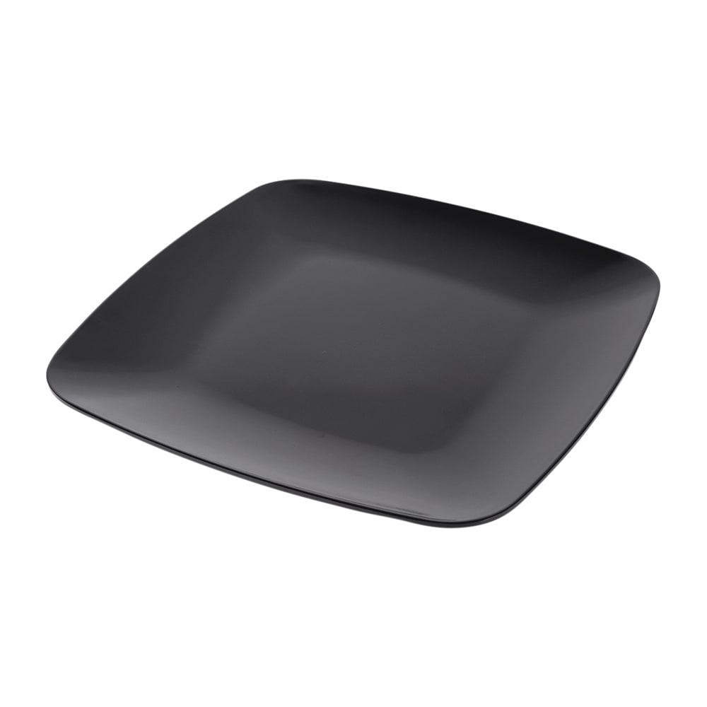 Elite Global Solutions 11 3/8" Square Melamine Dinner Plate, Black ...