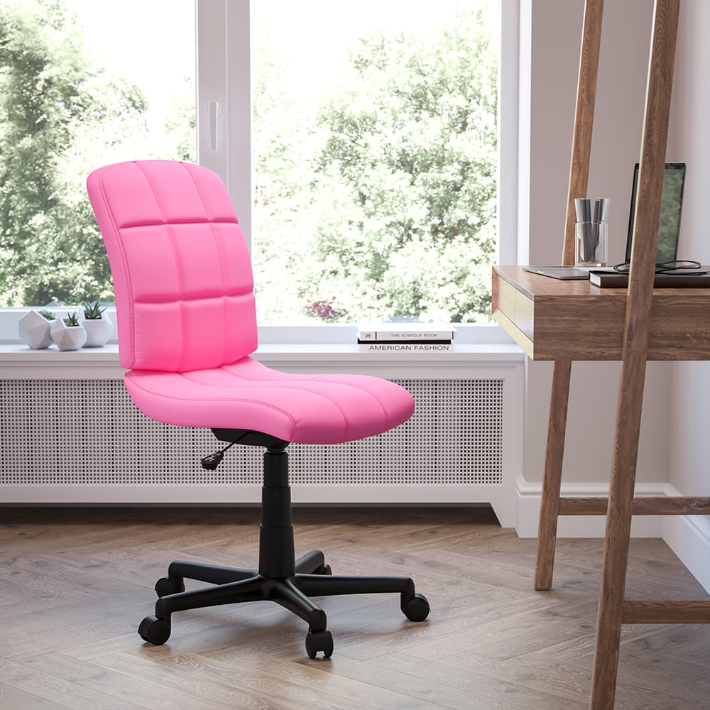 Flash Furniture GO-1691-1-PINK-GG Swivel Office Chair w/ Mid Back ...