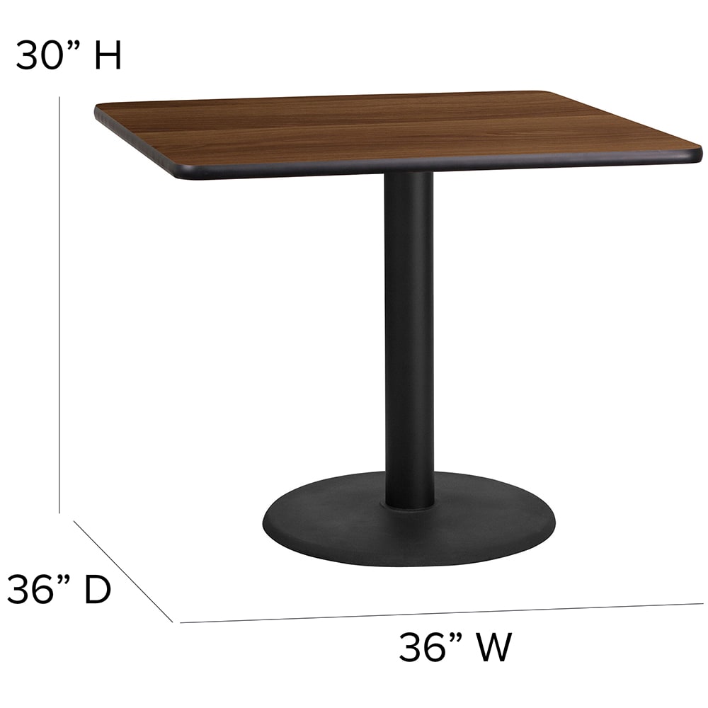 Flash Furniture HDBF1015-GG 36" Square Table & (4) Chair Set - Natural ...
