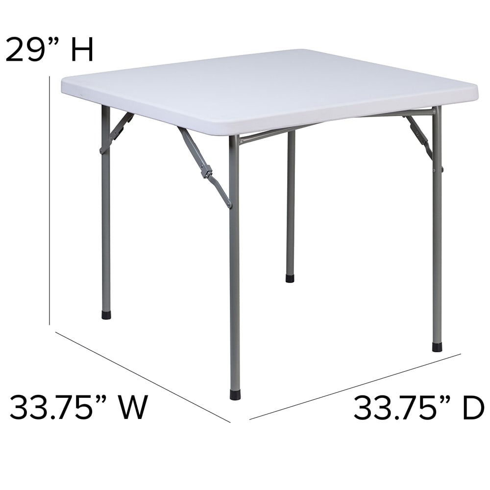 Flash Furniture RB-3434-GG 33 3/4" Square Folding Table w/ Granite ...