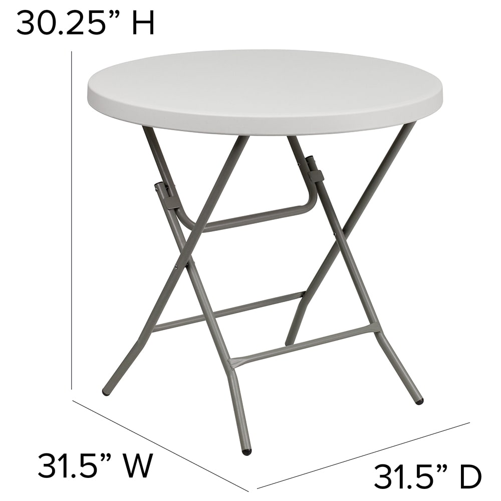 Office Furniture in A Flash 32 Round Granite White Plastic Folding Table