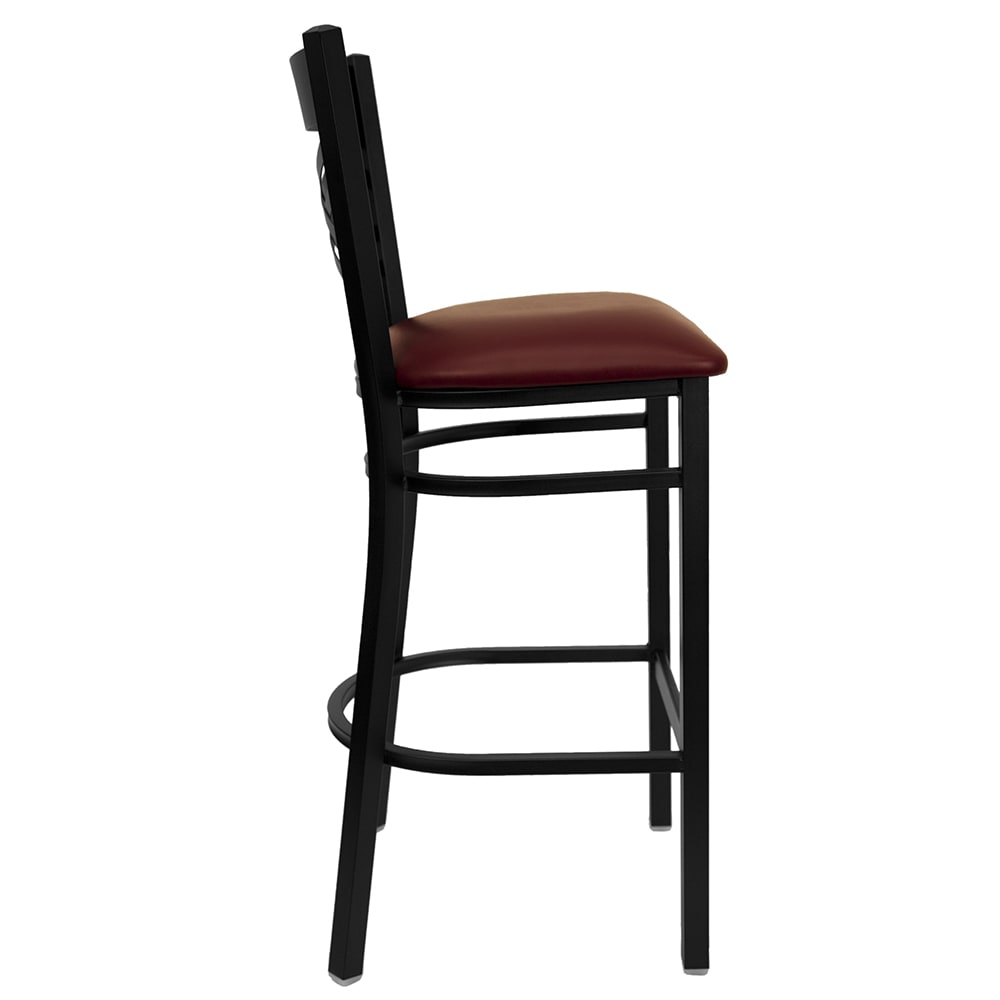 Flash Furniture XU-6F8BXBK-BAR-BURV-GG Bar Stool w/ Cross Back ...
