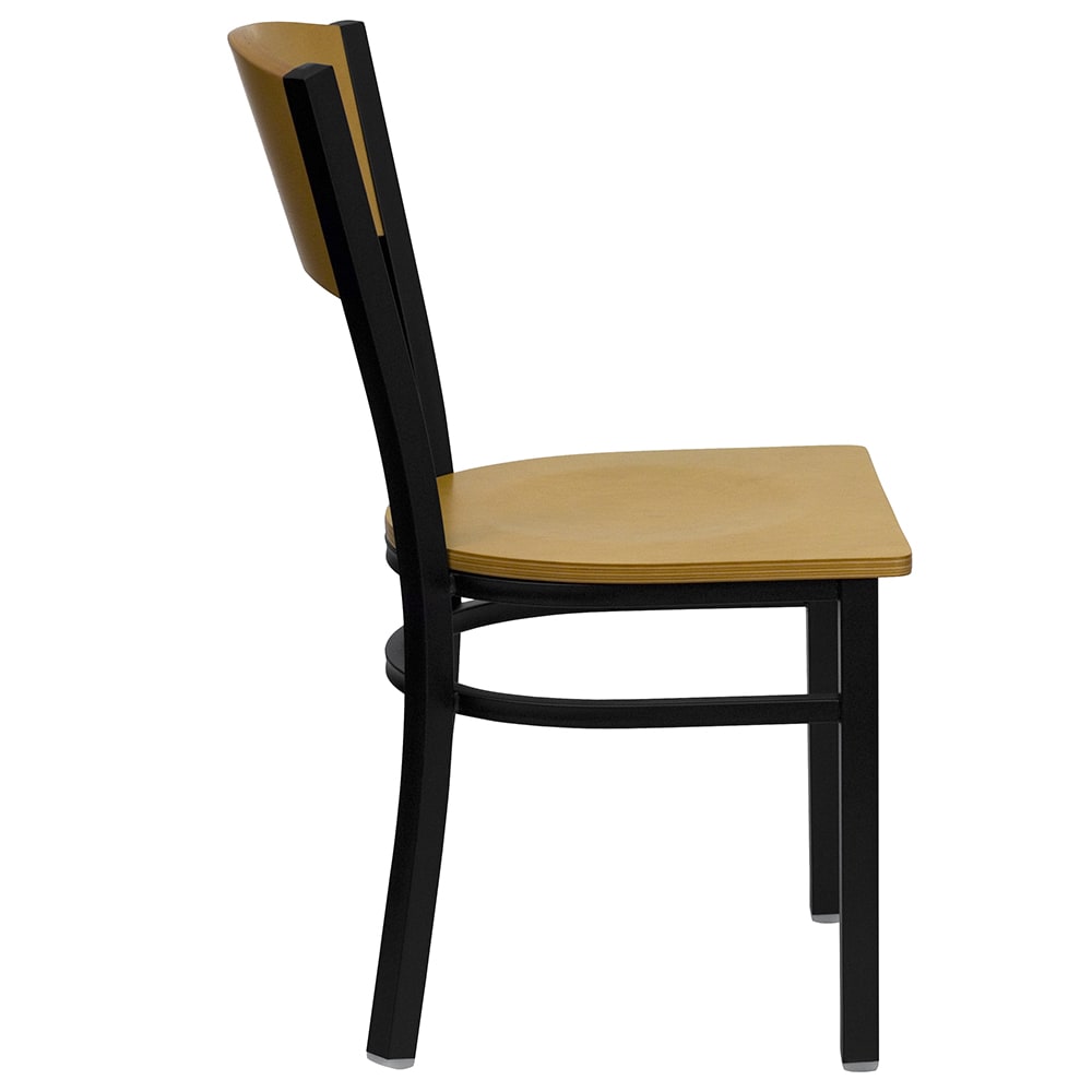 Flash Furniture XU-DG-6F2B-CIR-NATW-GG Restaurant Chair w/ Natural Wood ...