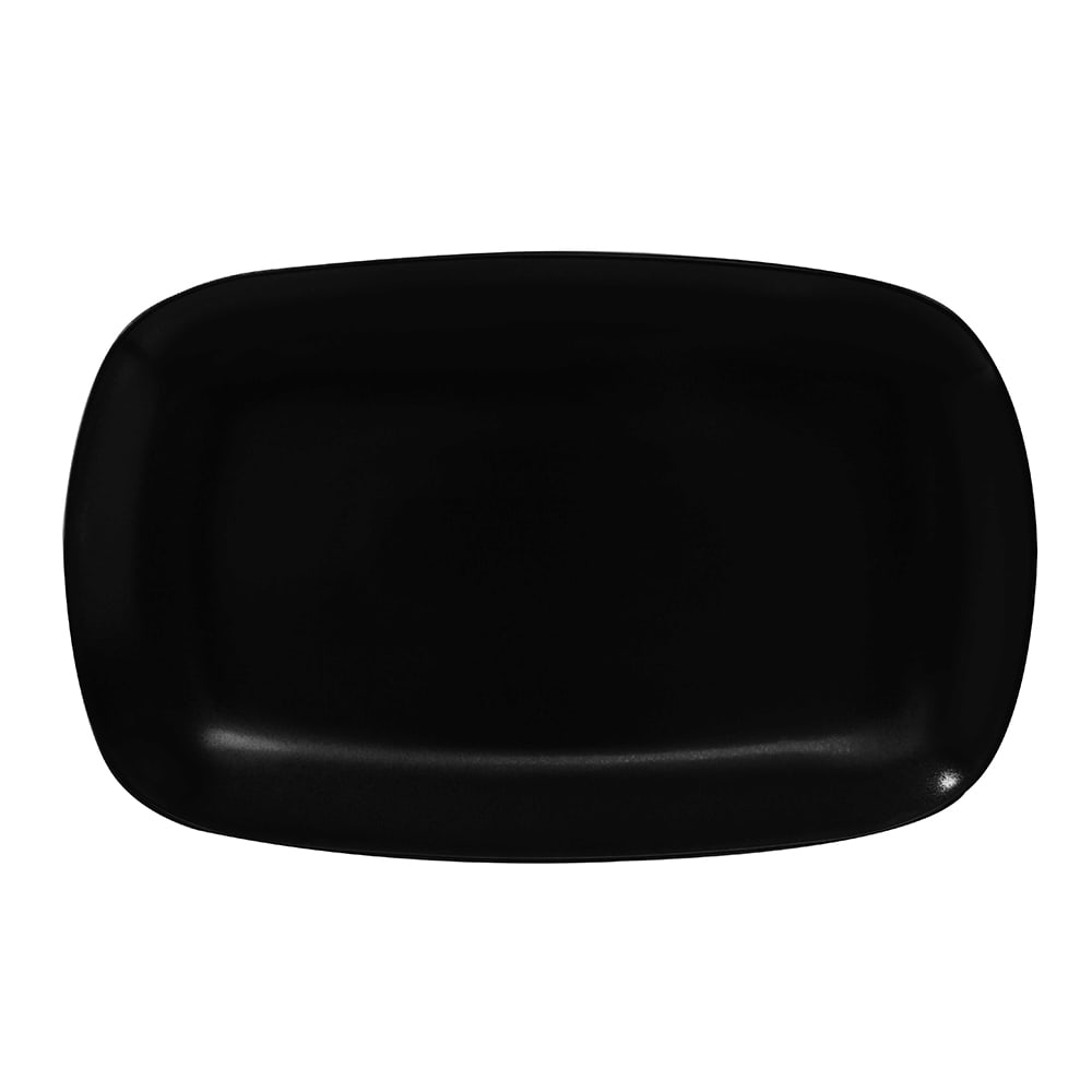 GET 13 2/5" x 8 1/4" Rectangular Cosmos Pluto Tray - , Porcelain, Black ...