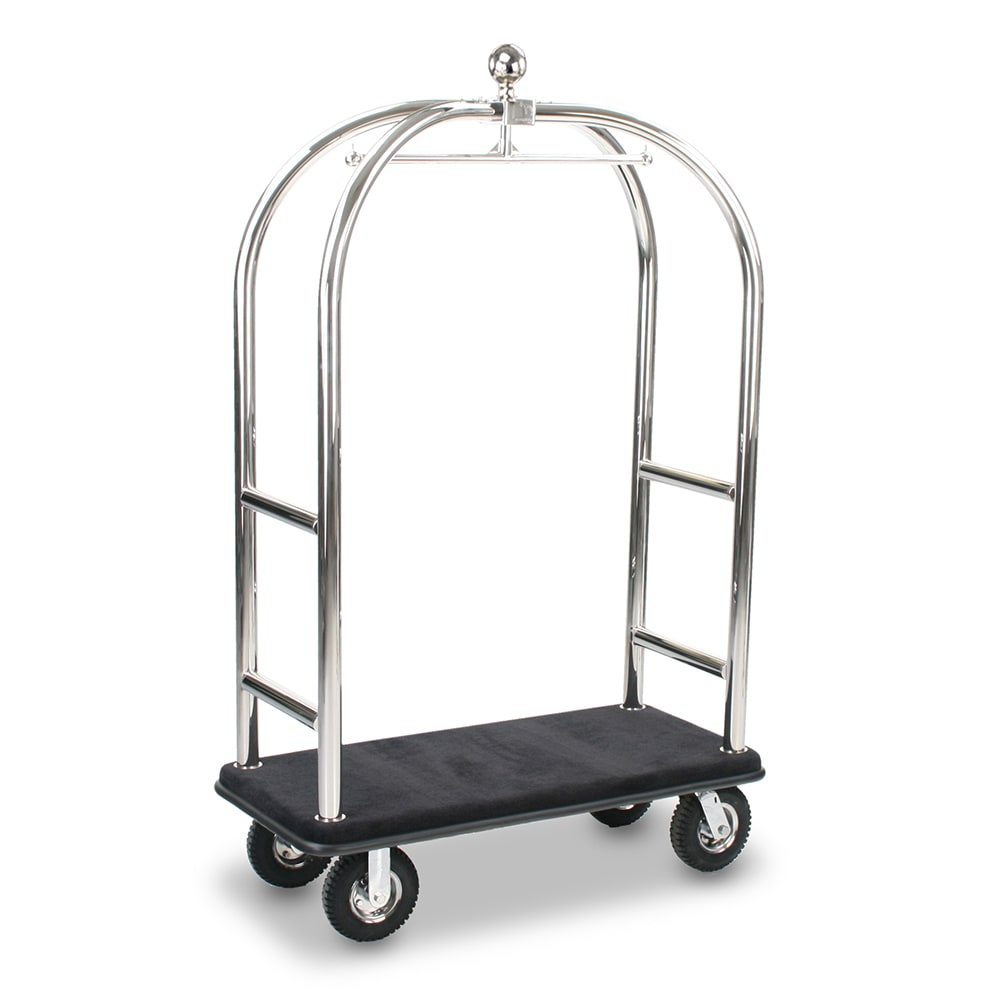 Forbes Industries Birdcage Luggage Cart w/ (2) Push Bars & Carpeted ...