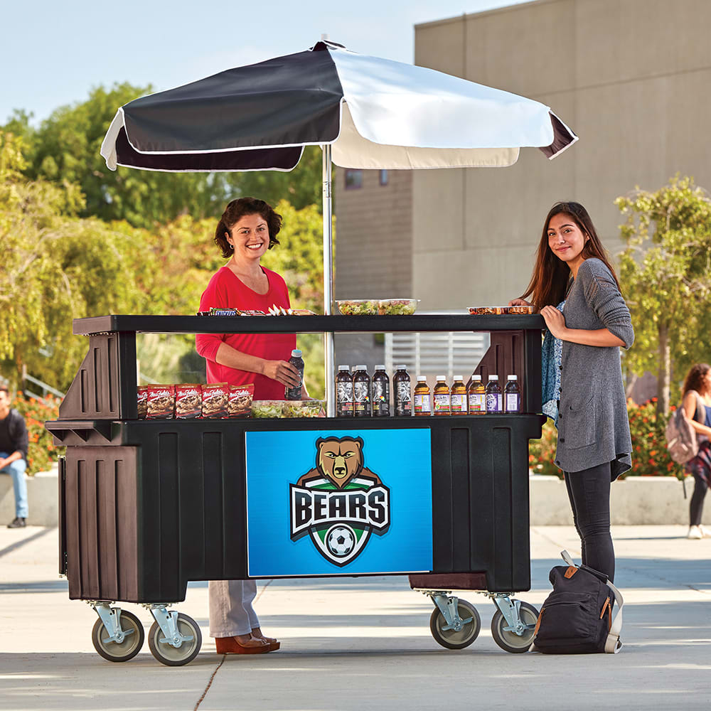 Cambro CVC72-110 Food Cart w/ Cover & Cutting Board, 74 1/2"L x 31 3/4 ...