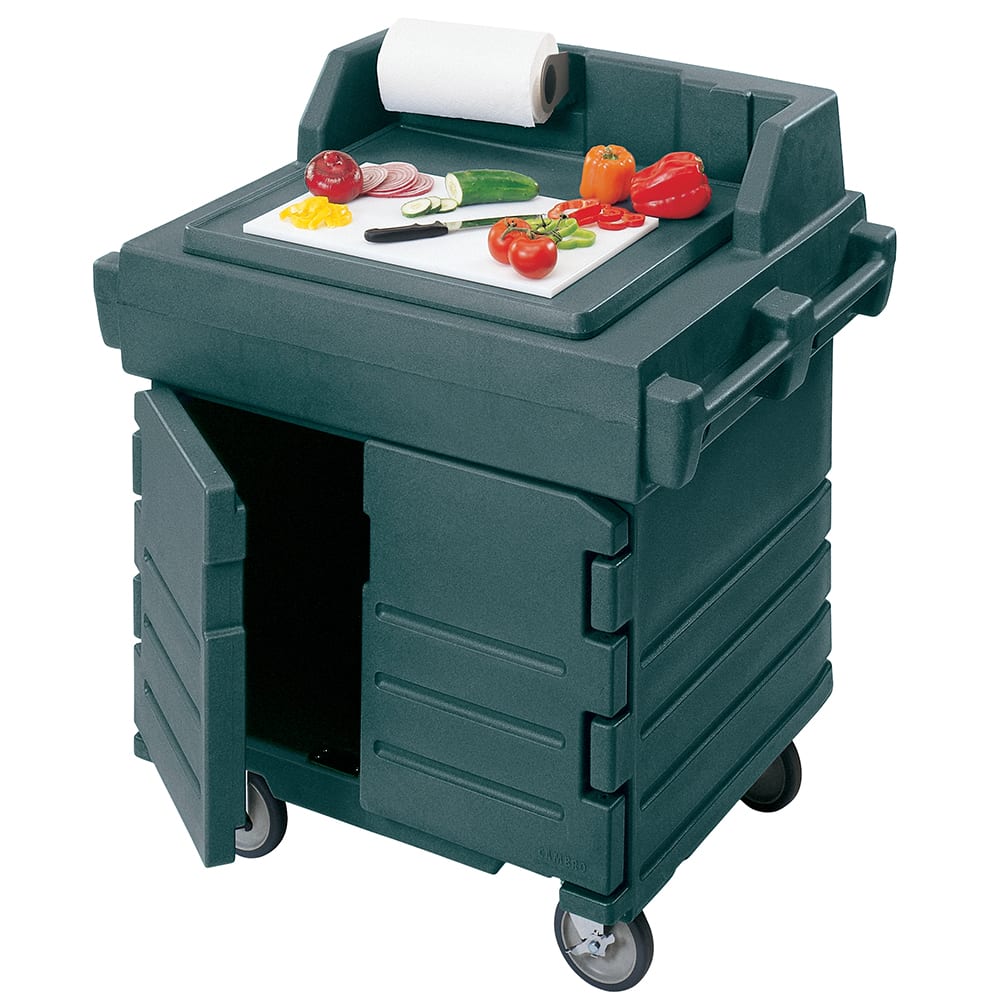 Cambro KWS40192 40 9/16" Mobile Serving Counter w/ Cabinet ...