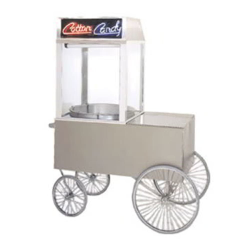 Gold Medal 2013ST Popcorn Wagon w/ 4 Spoke Wheels, Stainless, 62" x 34"