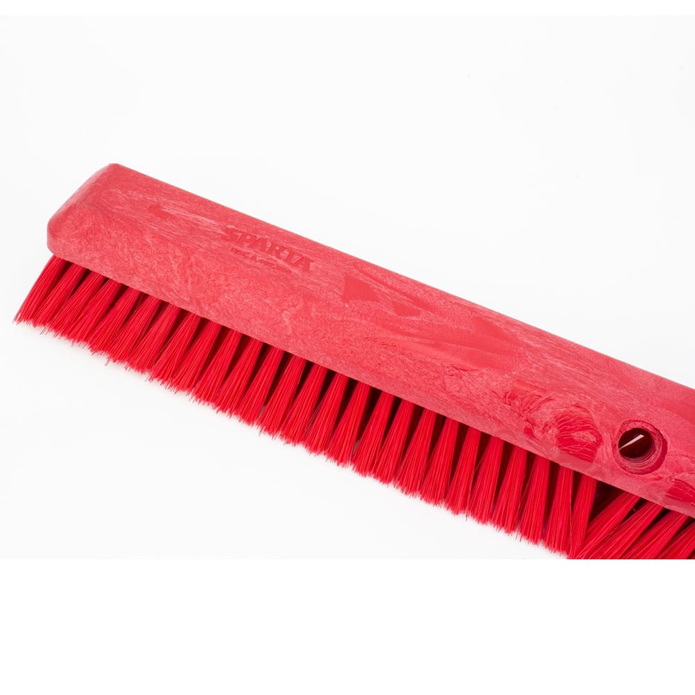 Carlisle 24" Push Broom Head w/ Red Fine & Medium Polyester Bristles ...