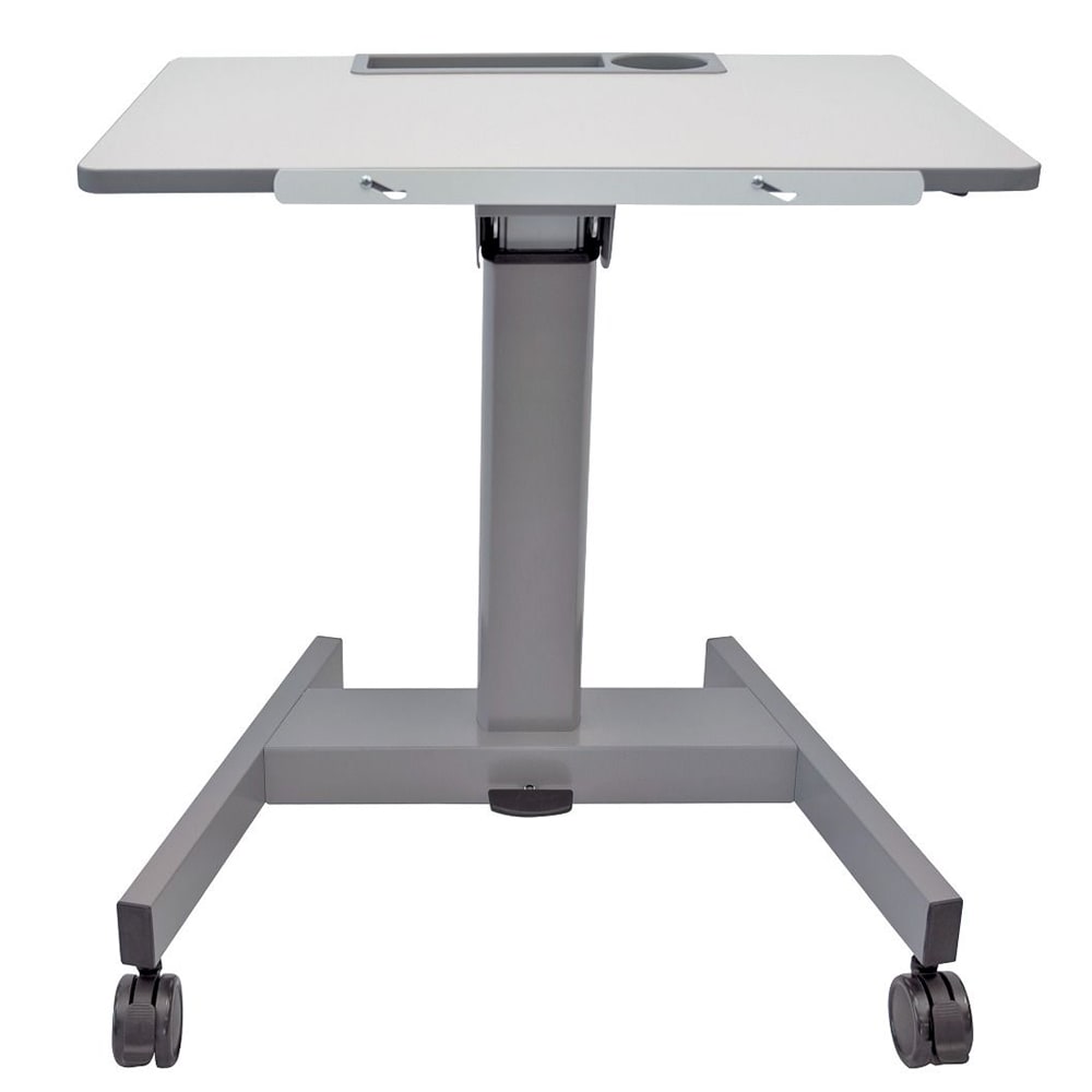 Luxor Flip Top Mobile Student Desk w/ Adjustable Height - Gray Metal ...