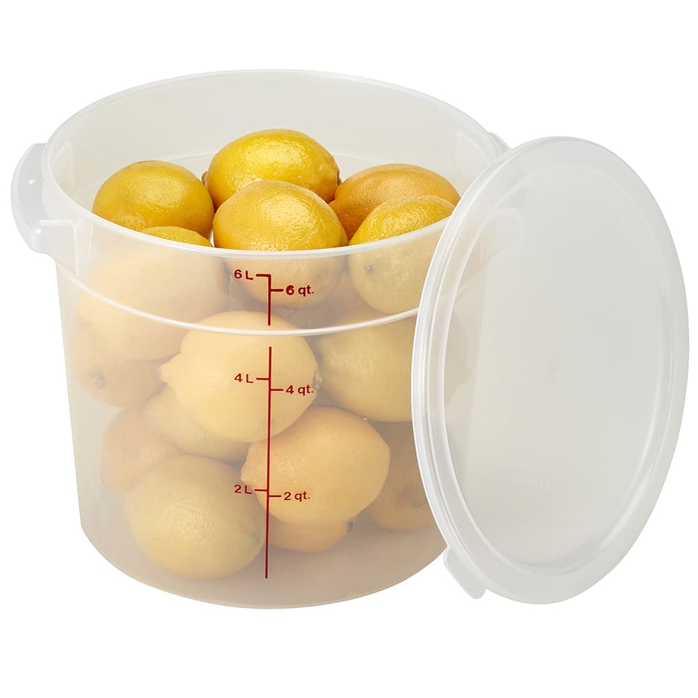 Cambro RFS1PP190 1 qt Round Storage Container - Translucent