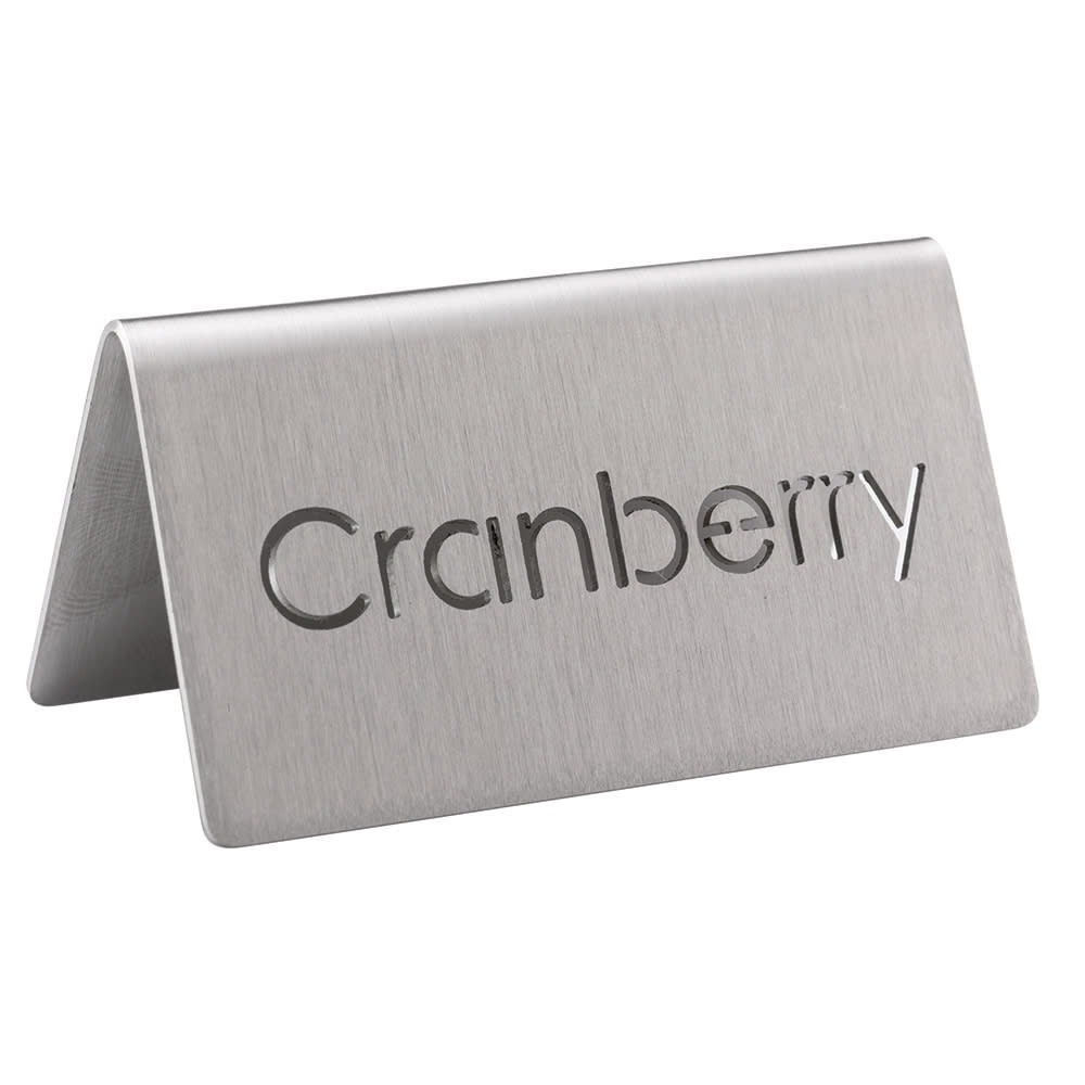 Service Ideas "Cranberry" Table Tent Sign - 3"W x 1 1/2"H, Brushed ...