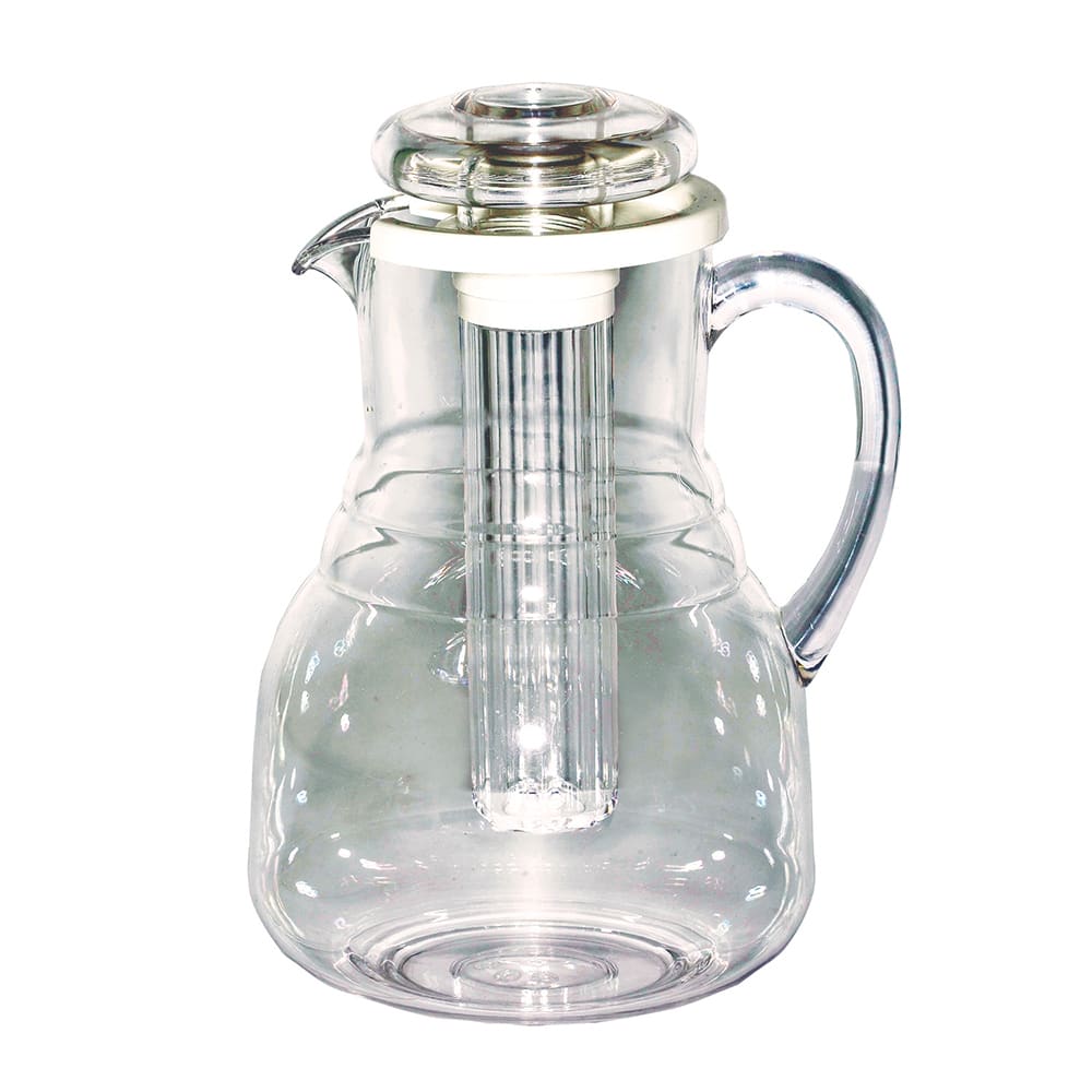 Service Ideas 3 1/3 liter Pitcher w/ Ice Tube - Plastic, Clear (MWP33RB)