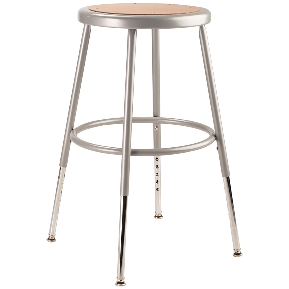 National Public Seating 6218H Round Backless Stool w/ Masonite Board ...