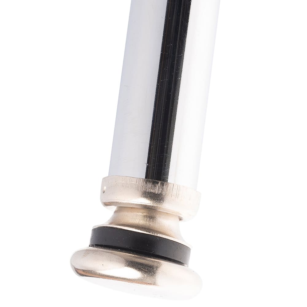 National Public Seating 6424H Round Backless Stool w/ Gray Vinyl Padded ...