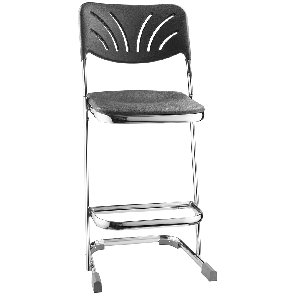 National Public Seating 6624B Elephant Z Stool w/ Black Plastic Back ...