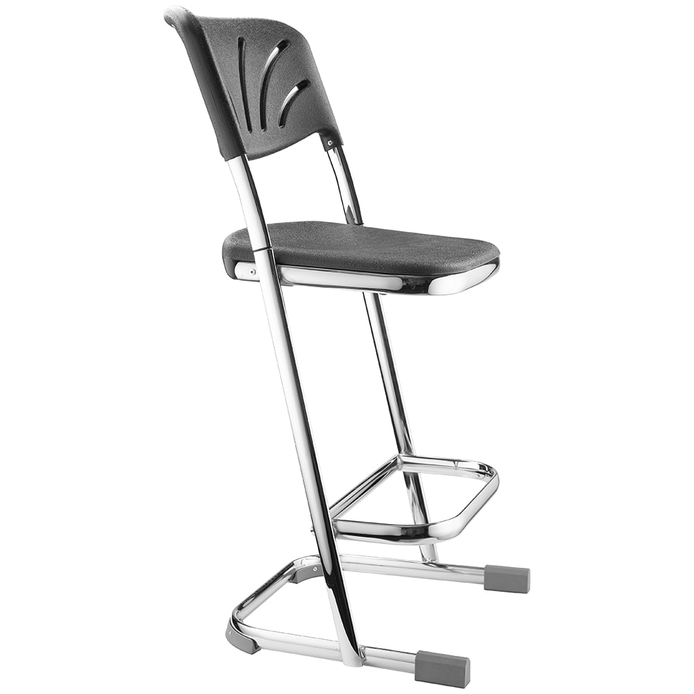 National Public Seating 6624B Elephant Z Stool w/ Black Plastic Back ...