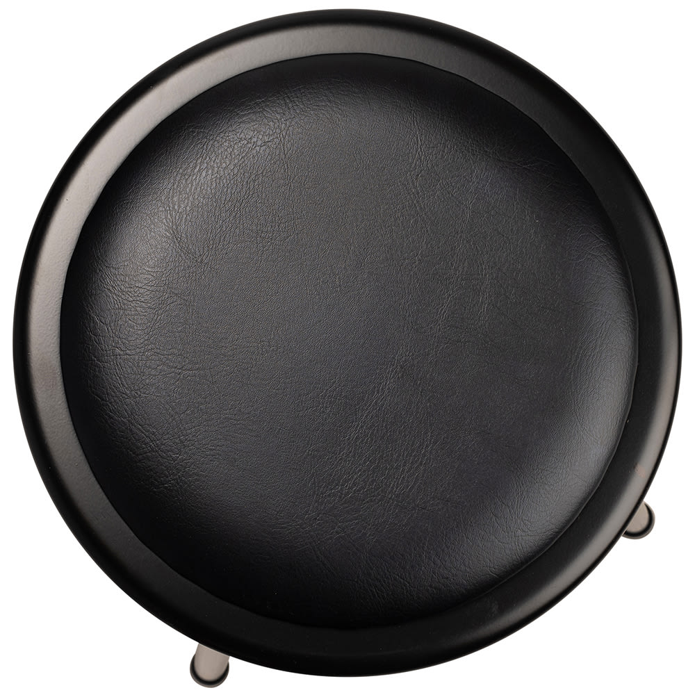 National Public Seating 6418-10 Round Backless Stool w/ Black Vinyl ...