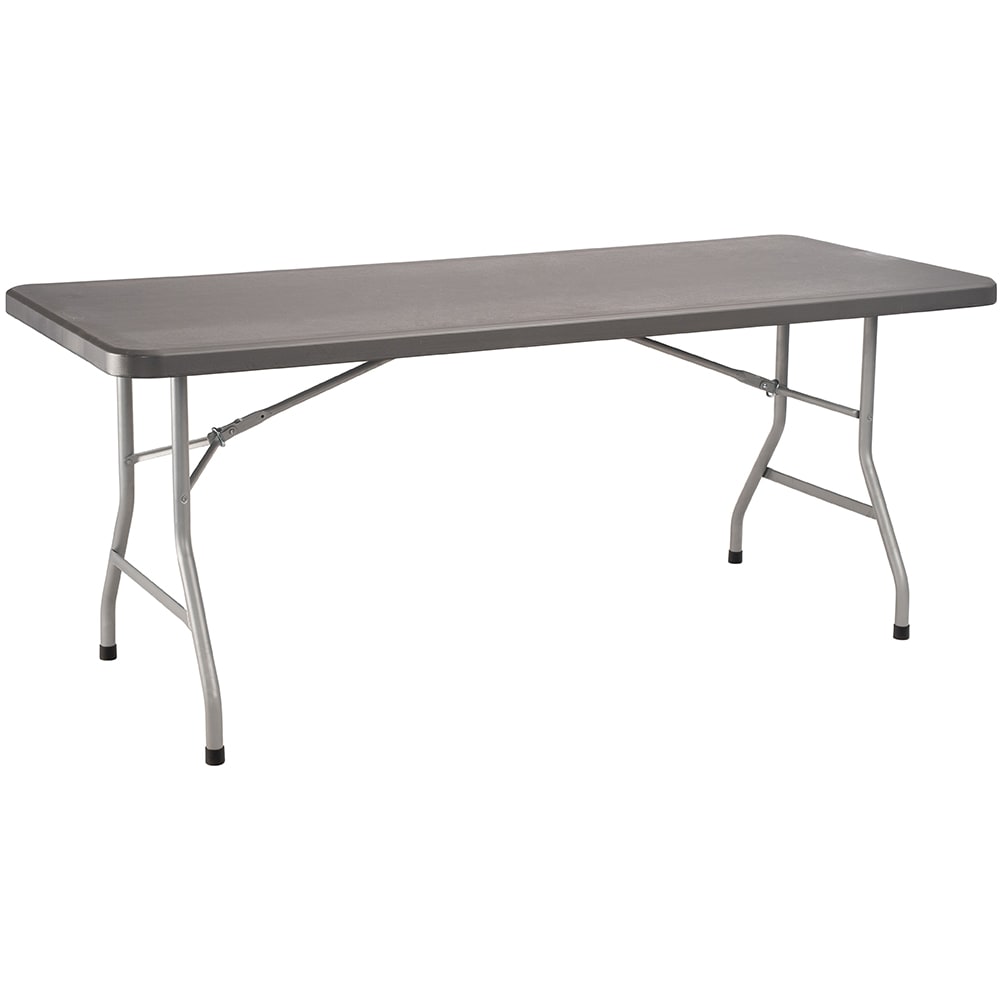 National Public Seating BT3072-20 Folding Table w/ Charcoal Plastic Top ...