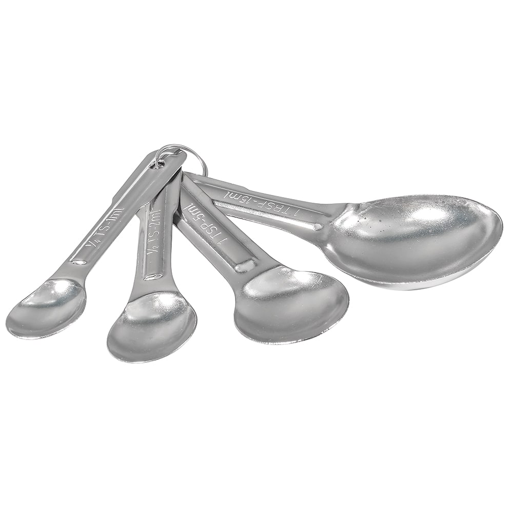 Winco MSP-4P 4 Piece Measuring Spoon Set, Stainless