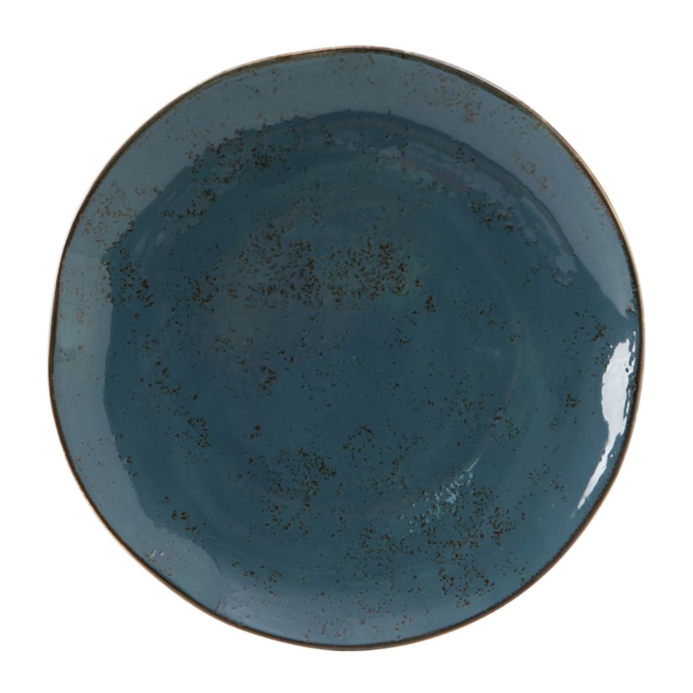 Tuxton GGE-006 10 1/4" Round Artisan Geode Plate - Porcelain, Azure