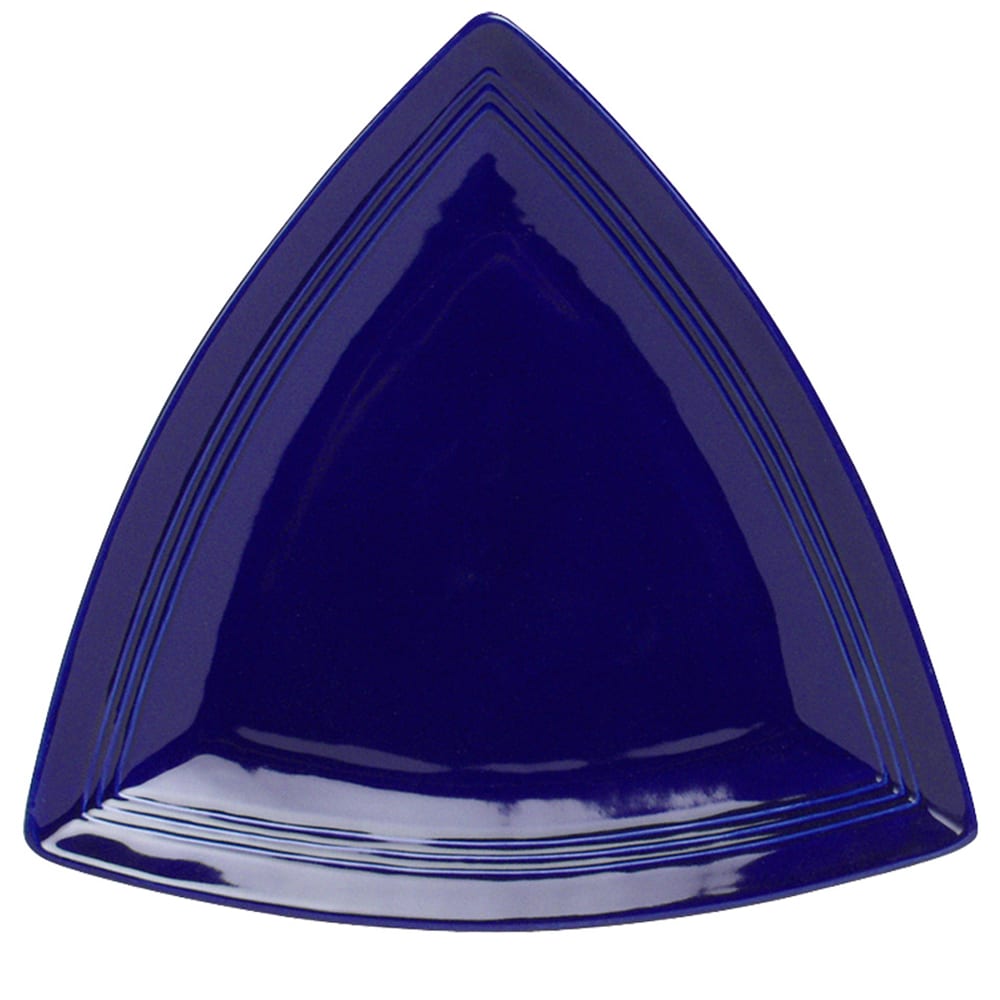 Tuxton CCZ-1248 12 1/2" Triangular Concentrix®© Plate - Ceramic, Cobalt