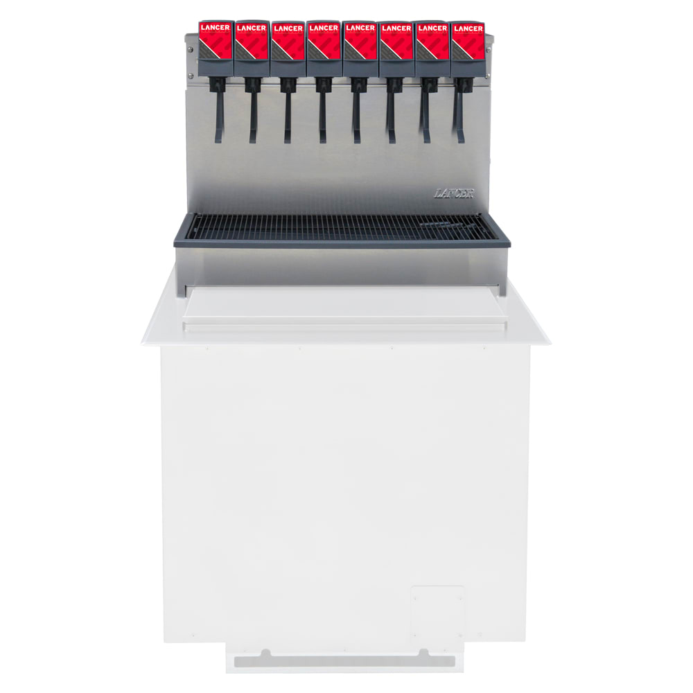 Lancer Drop In Ice Cooled Soft Drink Dispenser - 100 lb Capacity, Cup ...