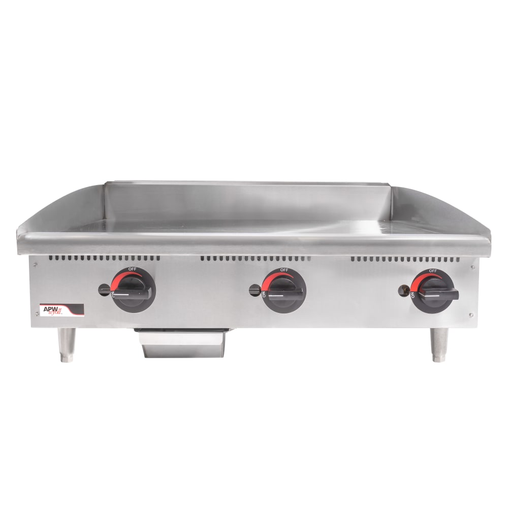 APW Wyott GGM-36S 36" Gas Griddle w/ Manual Controls - 1" Steel Plate ...