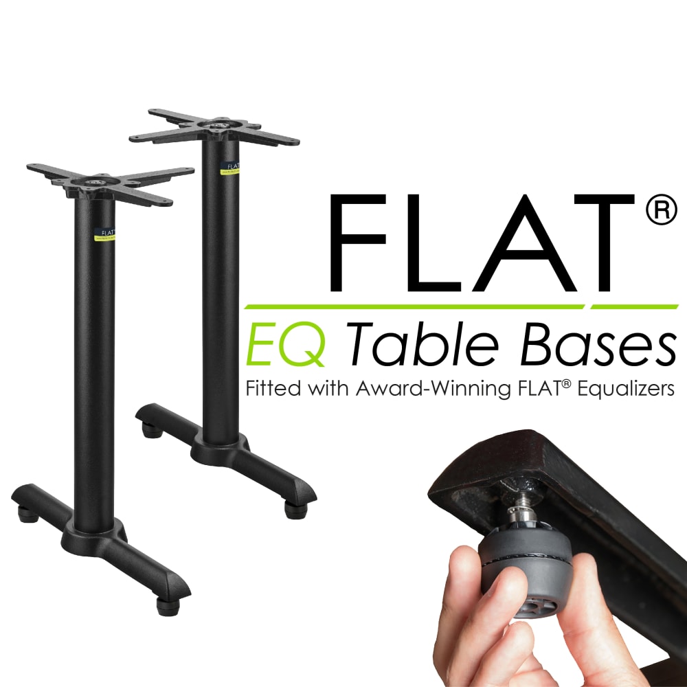 Flat Tech CT2060 2 Piece Dining Height Table Base w/ 22" End Bases ...