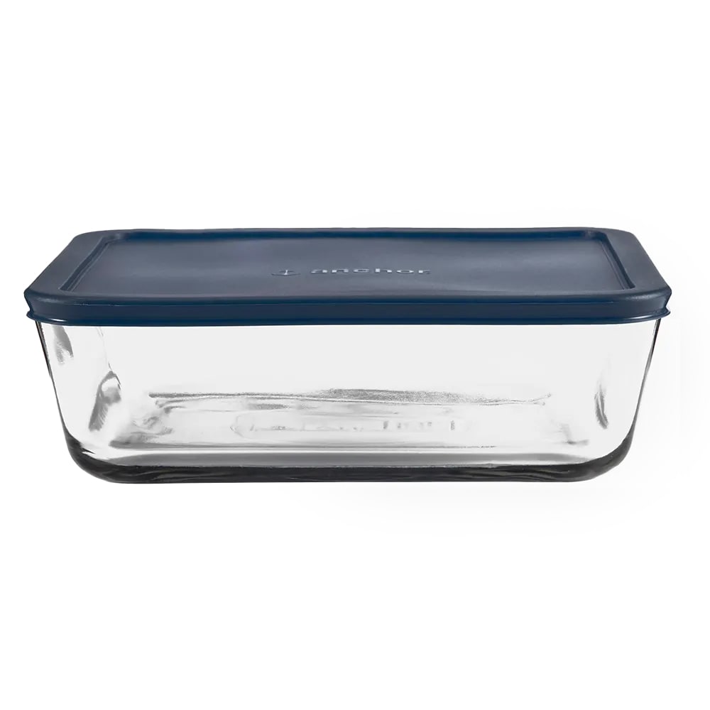 Anchor Hocking 85914L20 11 cup Rectangular Food Storage Glass w/ Blue Lid