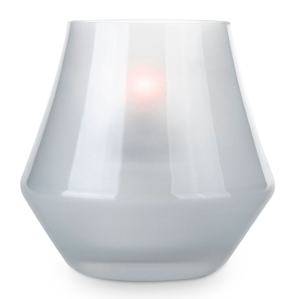 Sterno Cymbal Candle Lamp - 4"D x 4"H, Glass, Frost (80549)