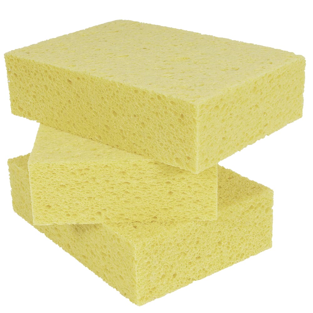 Winco SP-C64Y Cellulose Sponge - 6"L x 4 1/4"W, Yellow