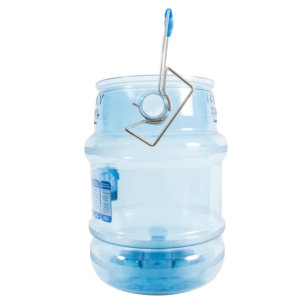 San Jamar SI6100 Round Ice Tote w/ 5 gal Capacity, Clear Blue