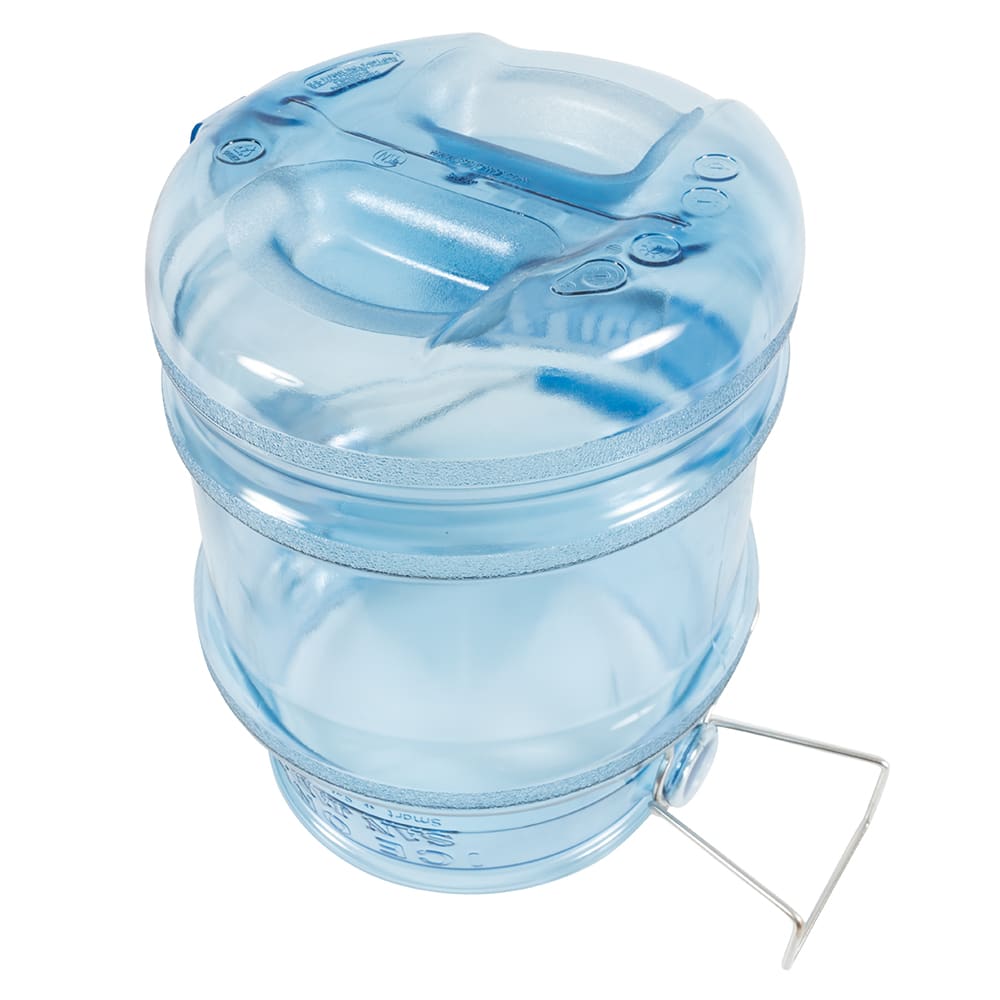 San Jamar SI6100 Round Ice Tote w/ 5 gal Capacity, Clear Blue
