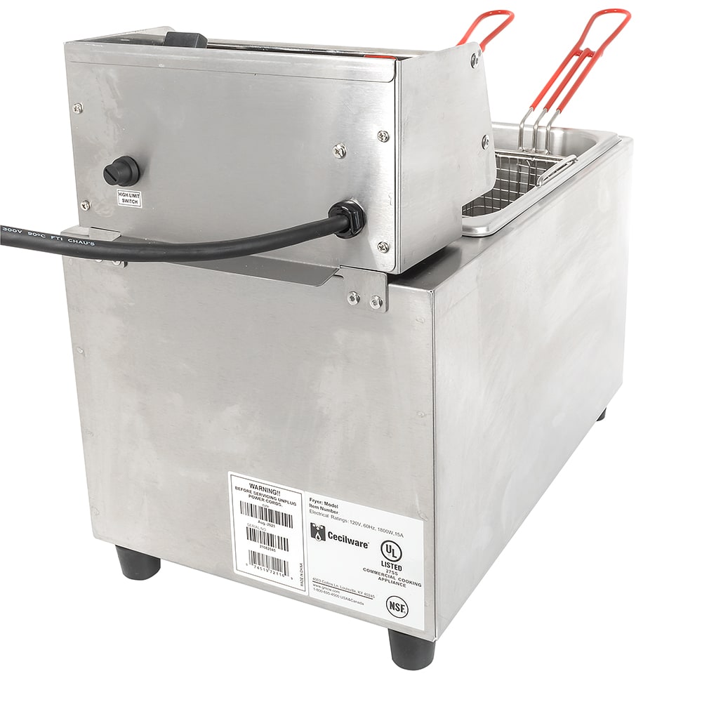Cecilware Pro Countertop Electric Fryer - (1) 15 lb Vat, 240v/1ph (EL25)
