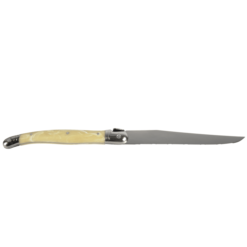 Laguiole 9" Laguiole Horn Serrated Steak Knife w/ Plastic Handle ...