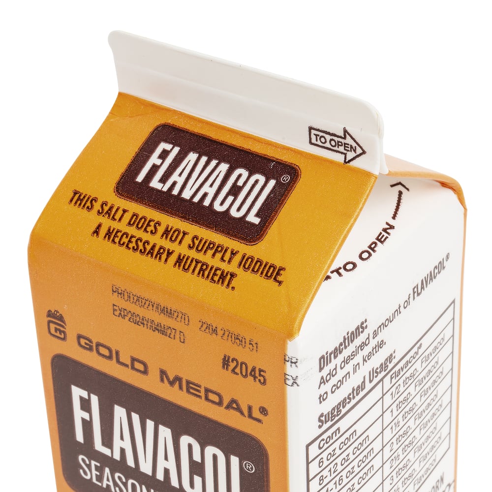 Gold Medal 2045 Original Flavacol Seasoning Salt w/ (12) 35 oz Cartons ...