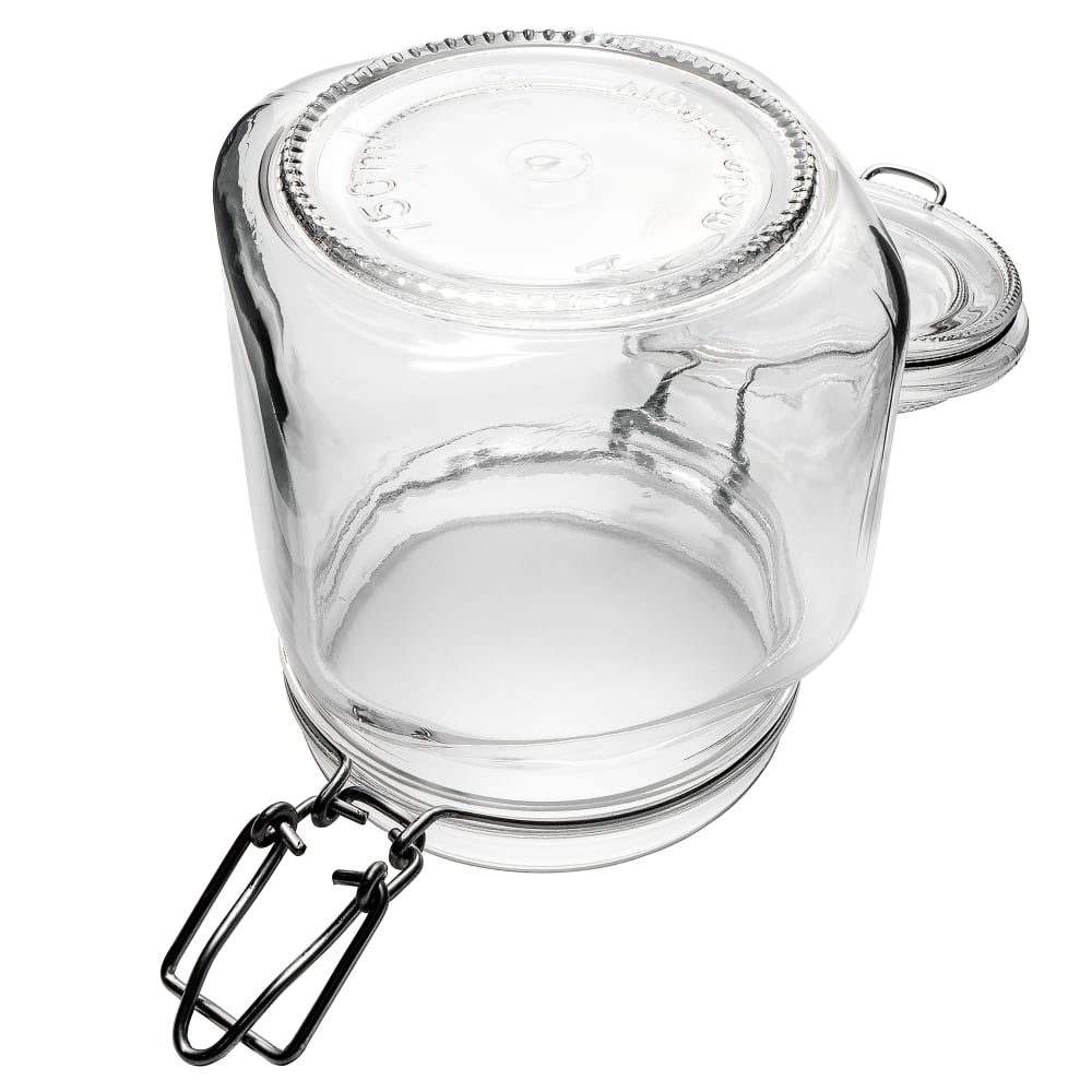 Libbey 17209925 25 1/4 oz Glass Jar - Clamp Lid, Large Opening, Rubber Seal