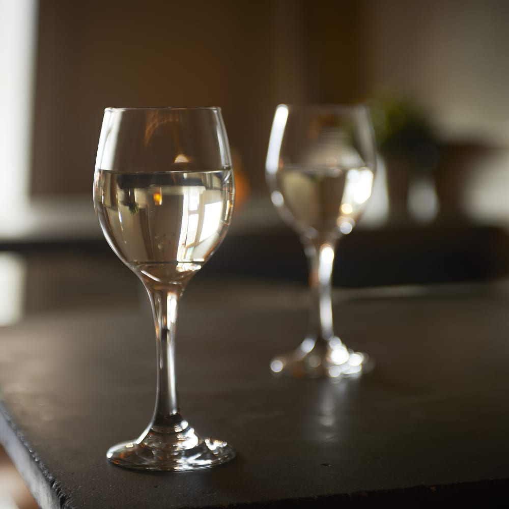 Libbey 3011 14 oz Perception Tall Banquet Goblet - Safedge Rim & Foot