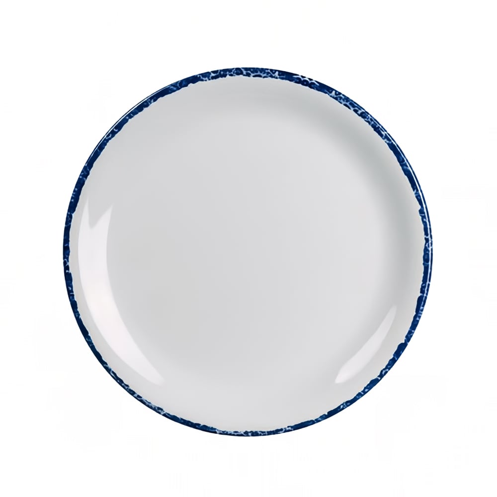 Steelite 7068MM303 8" Round Melamine Plate, Blue Dapple