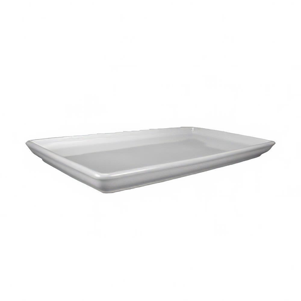 Hall China HL21090AWHA 13 1/2" x 7 1/2" Rectangular Rolled Edge Platter ...