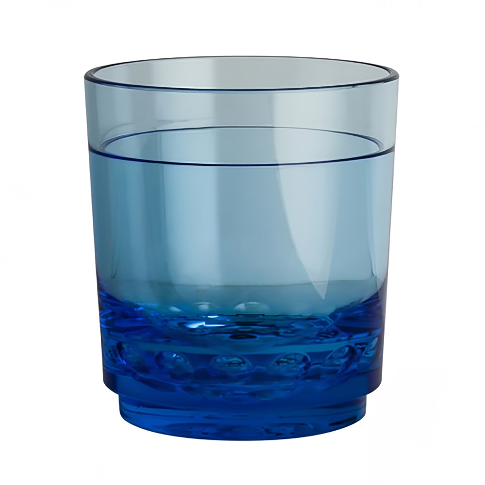 Steelite 7032DR003 10 oz Diamond Rocks Glass, Plastic, Blue