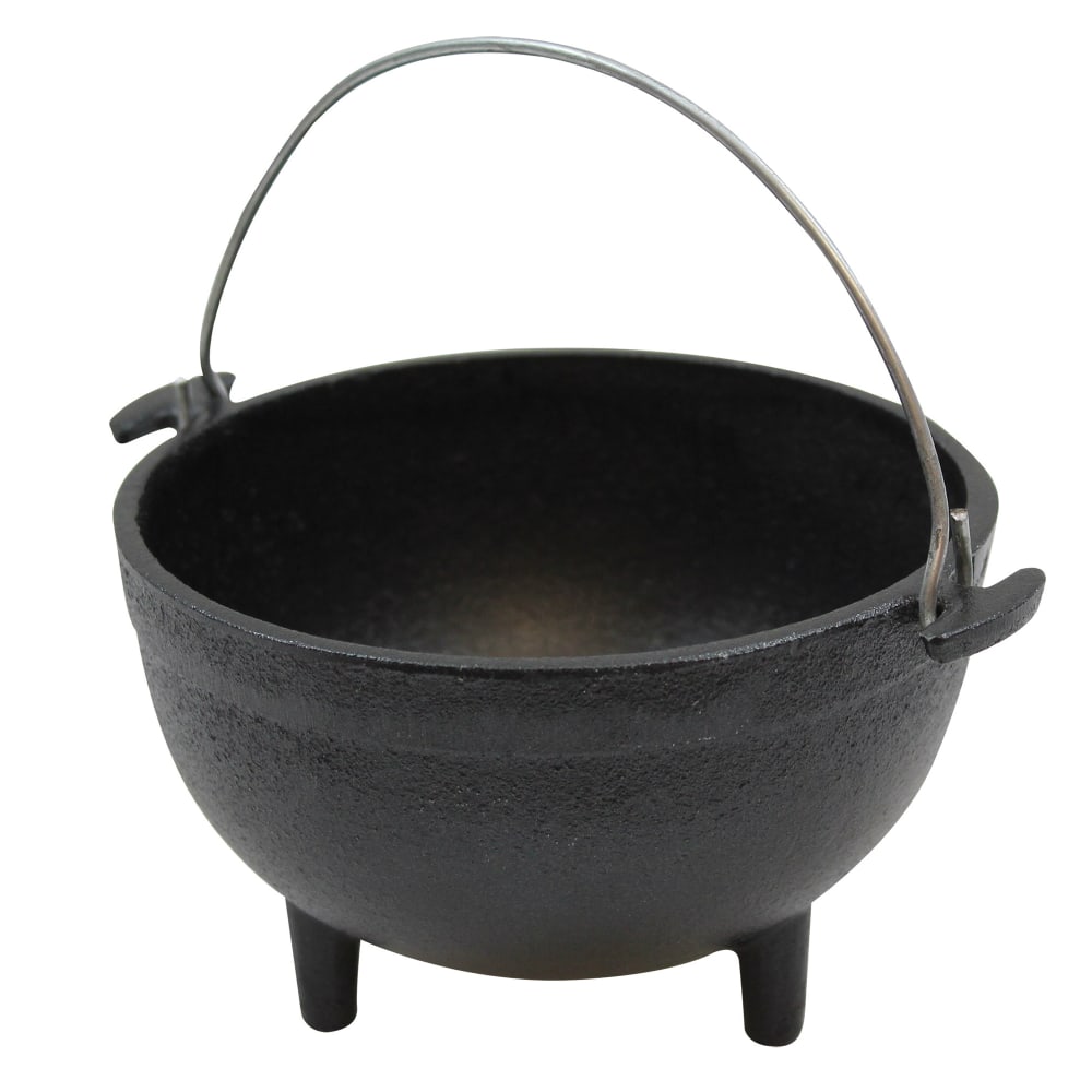 Tablecraft CW30151 16 oz Cast Iron Mini Kettle Server w/ Handle