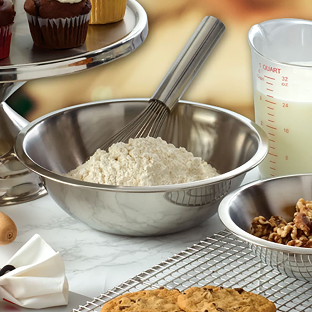 Winco MXB-800Q 8 qt Mixing Bowl, 13 1/4" Diameter, Stainless Steel