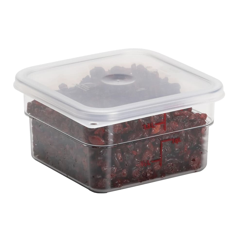 Cambro 2SFSCW135 2 qt Square Food Storage Container - CamSquare®, Clear