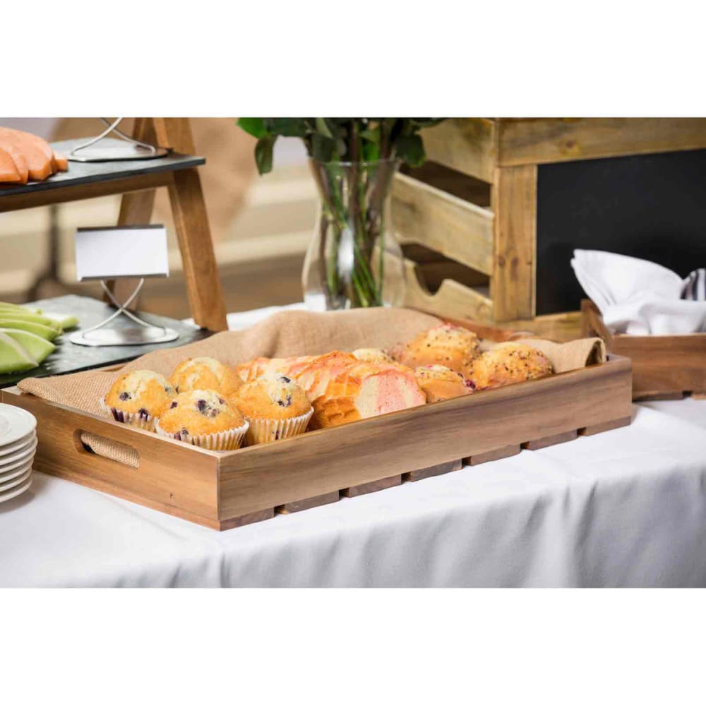 Tablecraft CRATE114 Rectangular Serving/Display Crate - 20 3/4" x 12 3/ ...