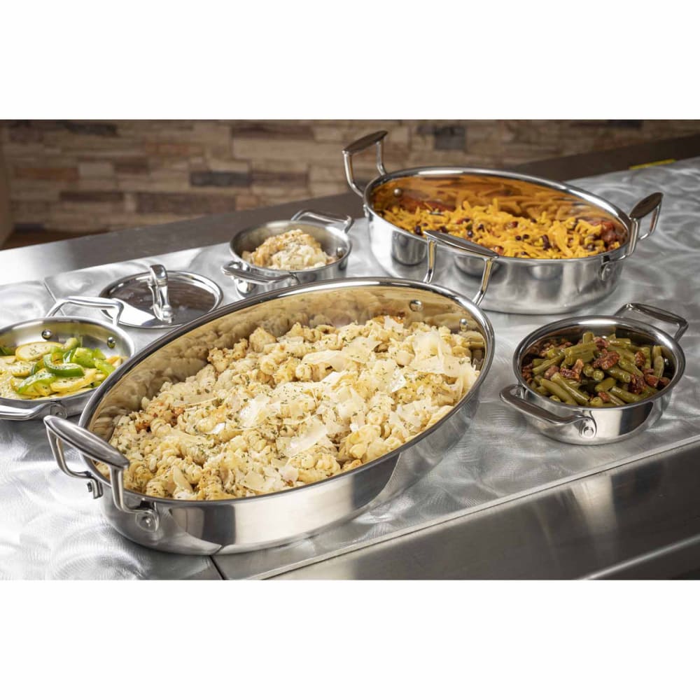 Tablecraft CW2044 5 1/2 qt Stainless Steel Braising Pot